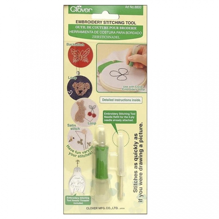 Aguja Punch needle Clover - Bordado ruso - Aguja mágica CLOVER - Hilalia.es